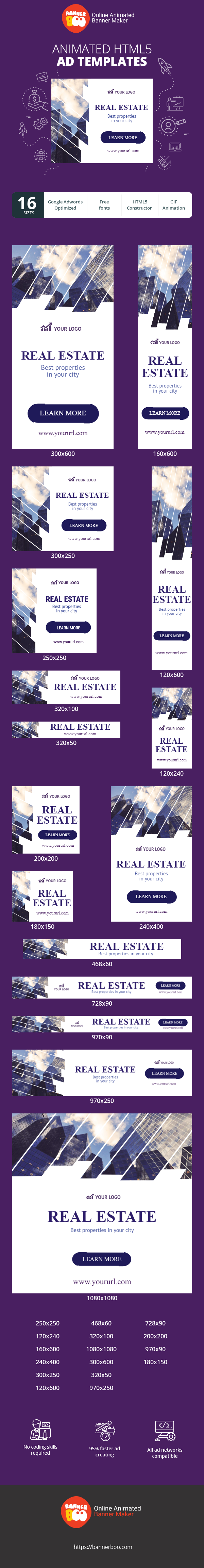 Real Estate Banner Ad Templates