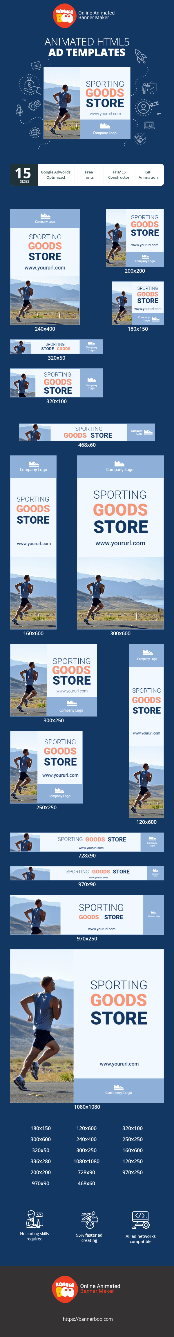 Шаблони банерів на Спортивну тематику